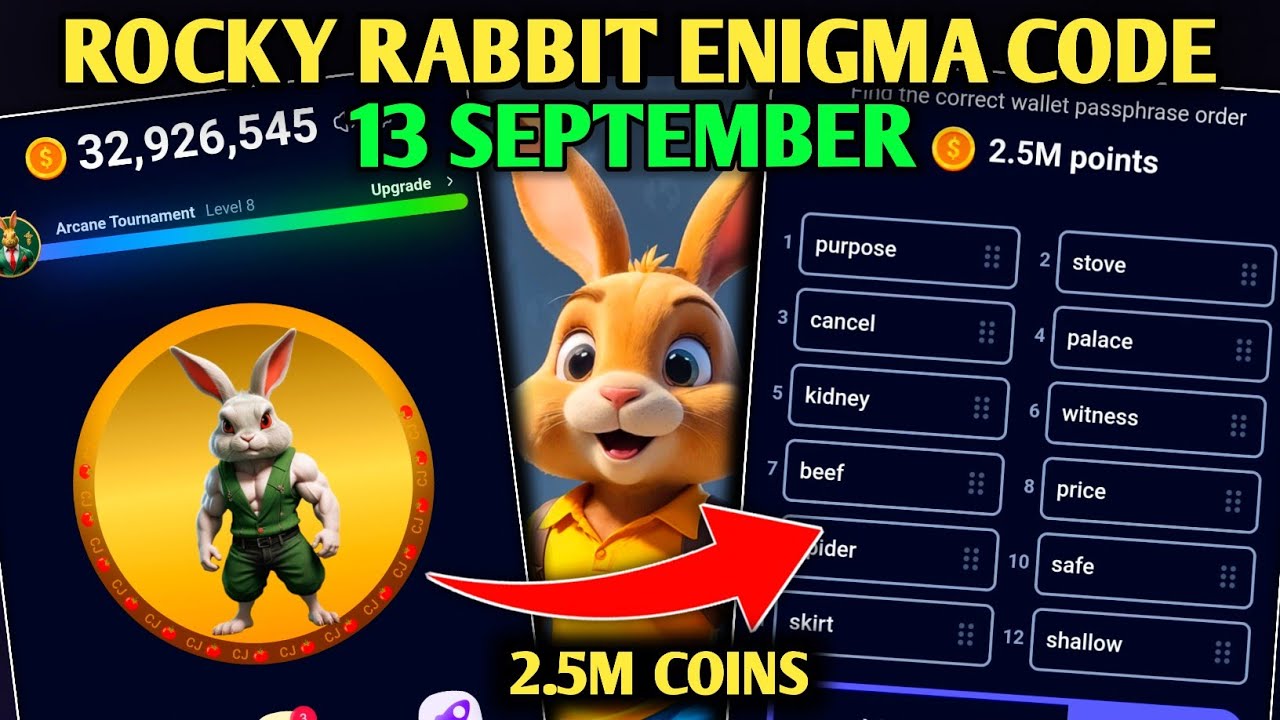 13 SEPTEMBER ENIGMA ROCKY RABBIT | ROCKY RABBIT ENIGMA TODAY | ENIGMA ...