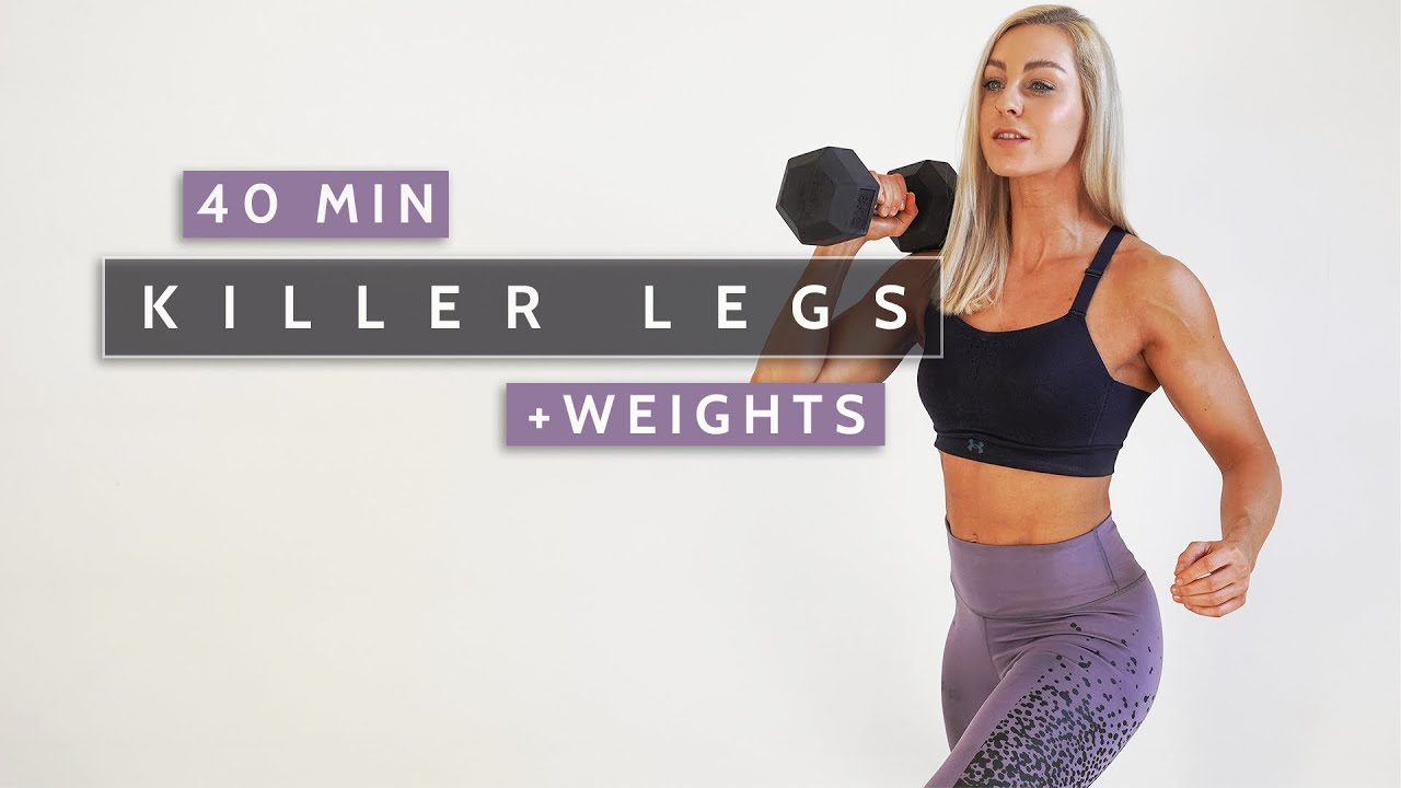 40 MIN KILLER LEGS - Strength | Dumbbells | Supersets | Build + Burn ...