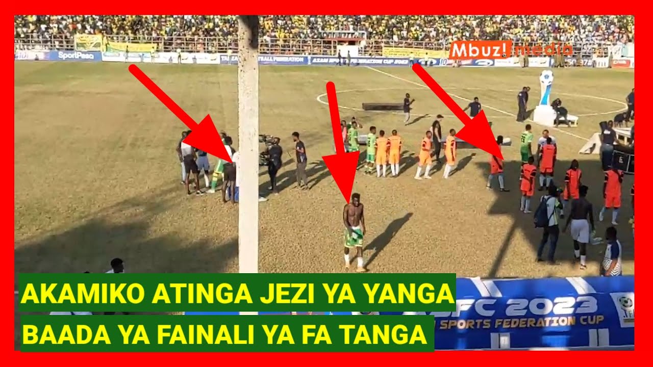 JAMES AKAMIKO AVAA JEZI YA YANGA BILA UOGA BAADA YA FAINALI YA FA TANGA ...