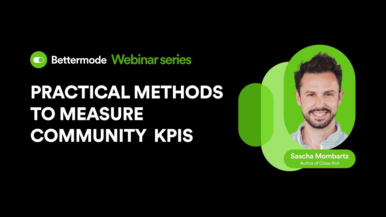 Webinar with Sascha Mombartz: Practical Methods to Measure Community ...