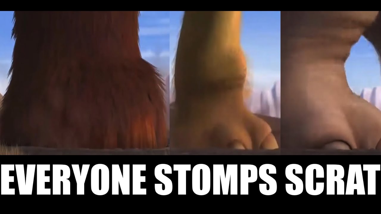 Scrat getting stomped by EVERYONE for 5 minutes straight - YouTube