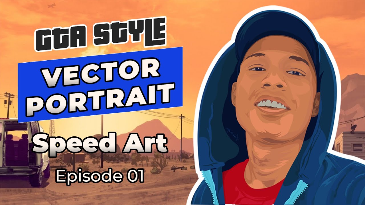 GTA Style Vector Portrait (Vexel Art) Drawing in Adobe Illustrator ...