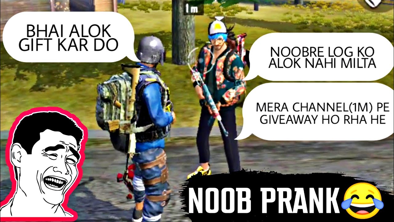 NOOB PRANK WITH RANDOM PLAYERS | CRAZY & FUNNY MOMENTS#freefireprank ...