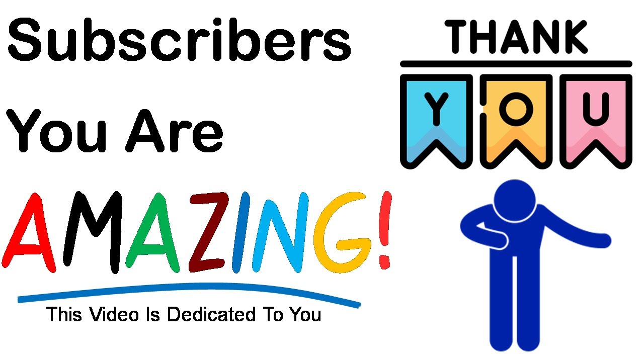 Thank you subscribers | Subscribers thanking video | A note of thanks ...