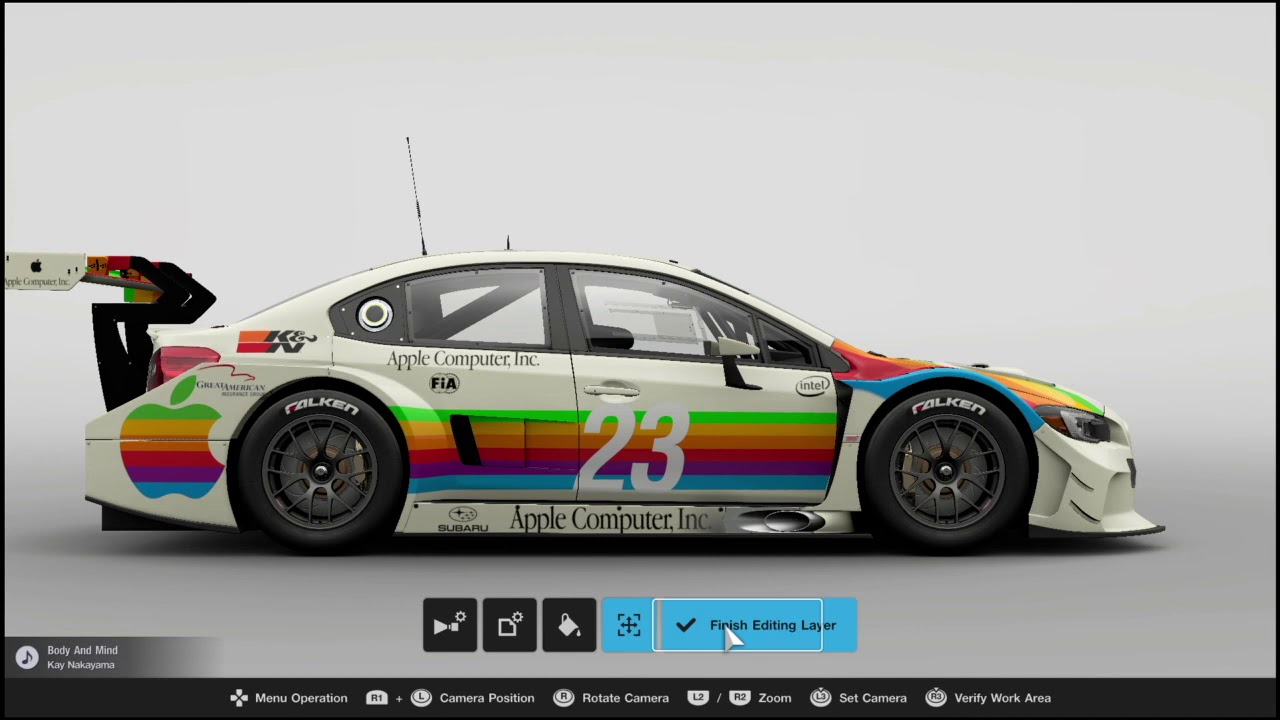 Apple Subaru Race Car - Livery Timelapse - GT Sport - YouTube