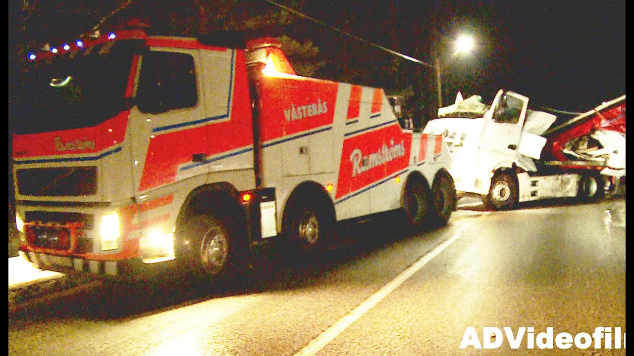 Heavy Recovery after Truck Crash - Sweden - YouTube