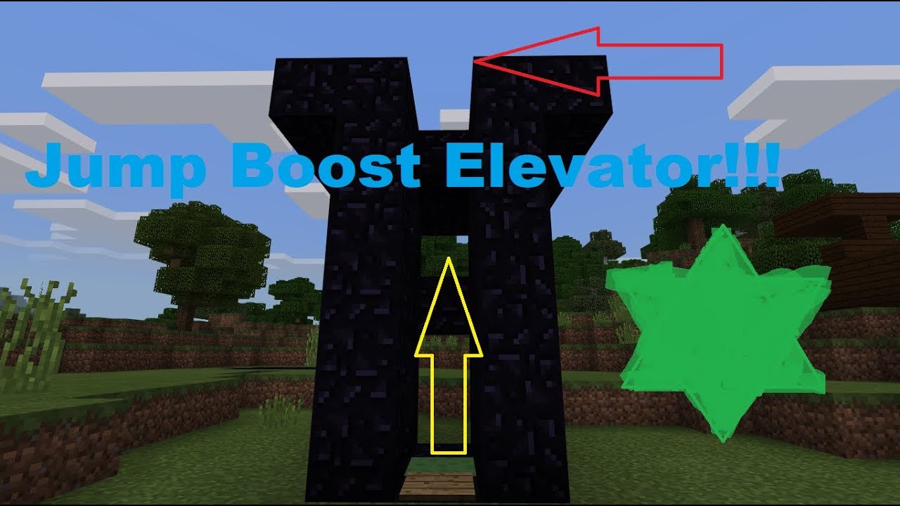 How To Make A Jump Boost Elevator - Minecraft Pocket Edition! - YouTube