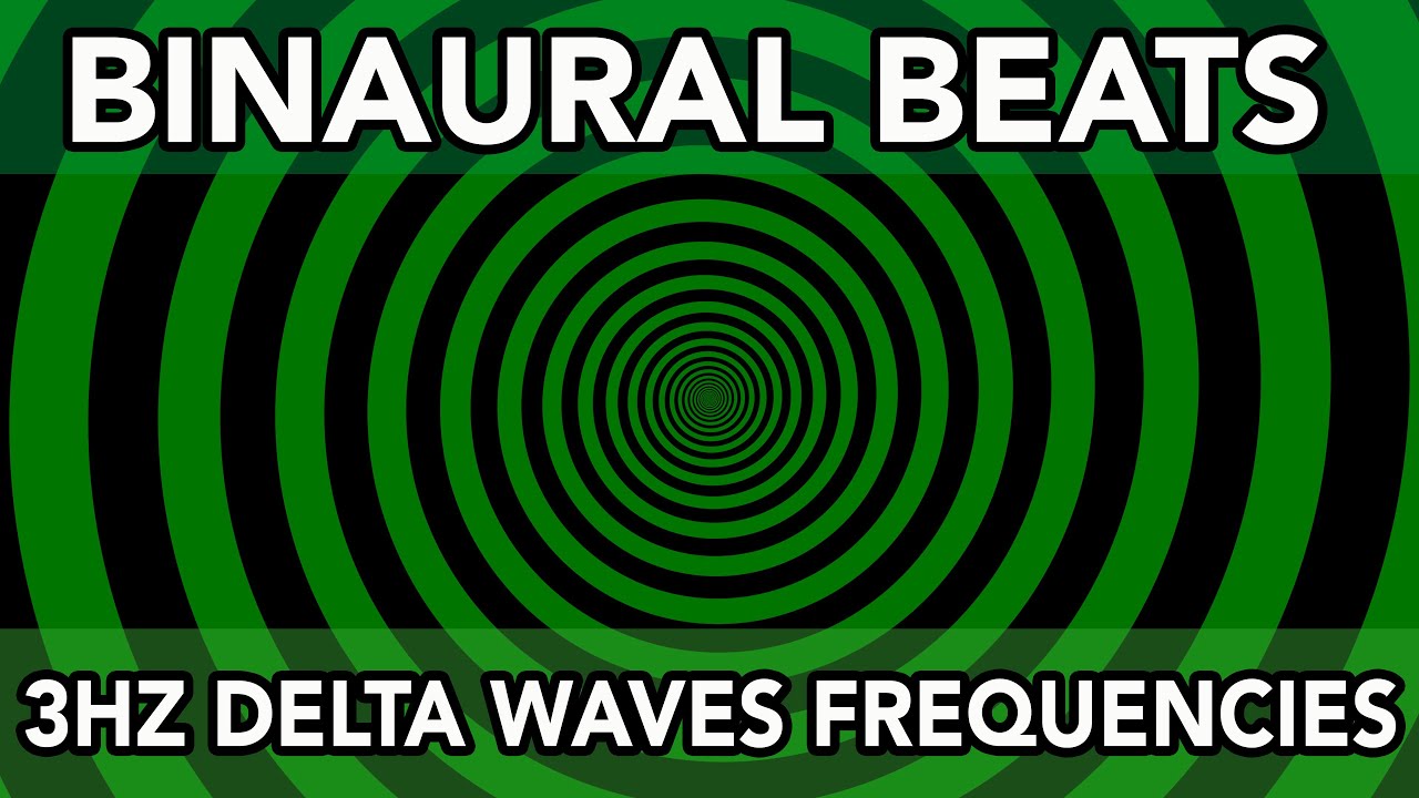 3HZ Binaural Beats, delta waves frequencies with spiral and music 432HZ ...