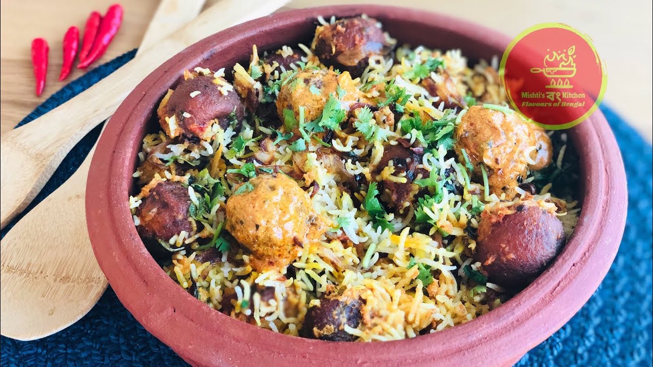 Paneer kofta biryani | chanar kofta biryani | chena kofta biryani ...