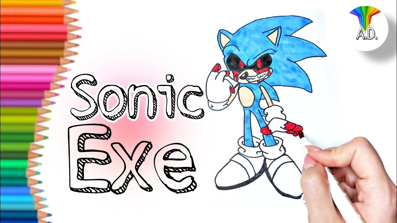 Coloring Sonic Exe | Sonic Exe |Cartoon Sonic #sonic #sonicexefnf - YouTube