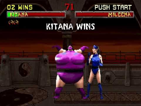 Mortal Kombat 2 Kitana Kiss of Death Fatality