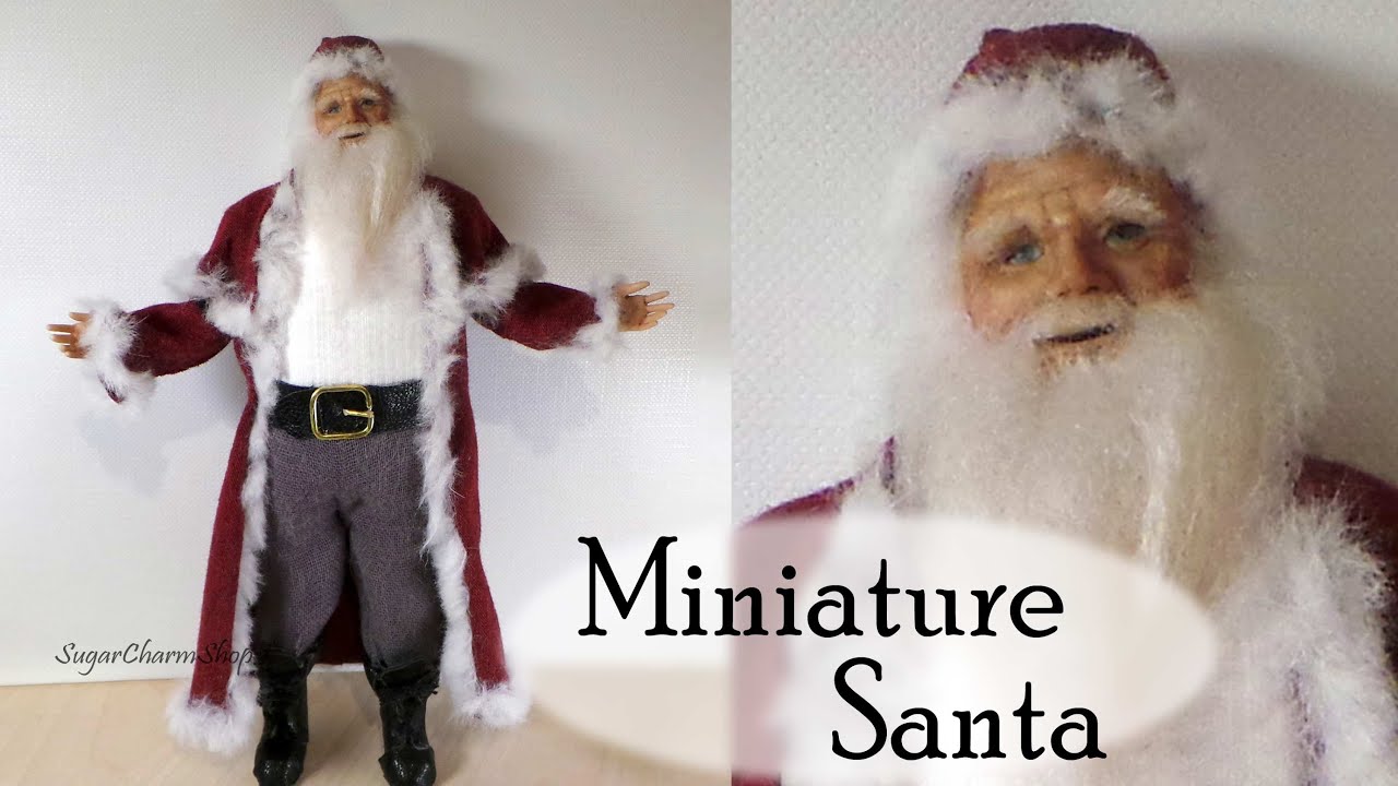 Polymer Clay Tutorial; Santa Claus - Christmas Miniature Doll - YouTube