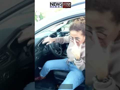 Oyuncu Esra Akkaya geçirdiği trafik kazasını yara almadan atlattı #esrakaya