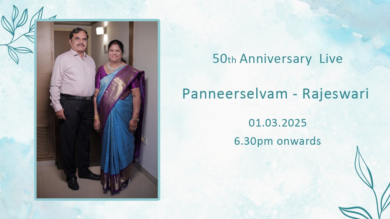 Panneerselvam - Rajeswari | 50th Anniversary Live - YouTube