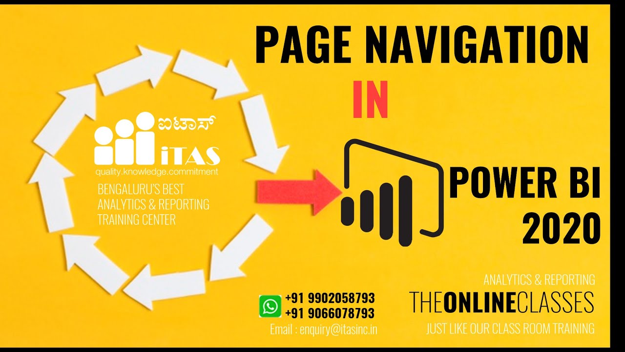 Page Navigation in Power BI 2020 Actions in Power BI - YouTube