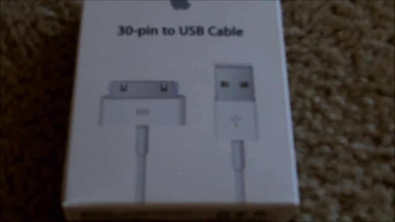 Apple 30-pin to USB Cable Unboxing - YouTube