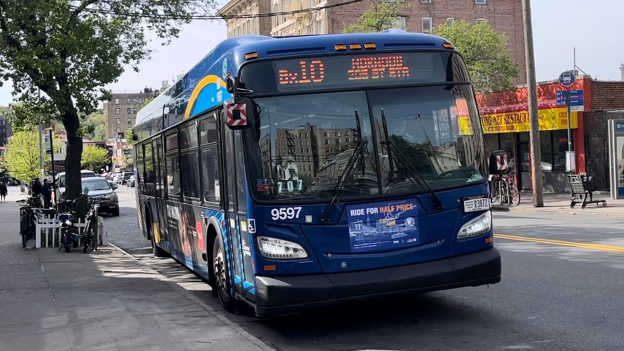 2021 New Flyer XDE40 #9597 on the Bx10 at 231st Street and Bailey ...