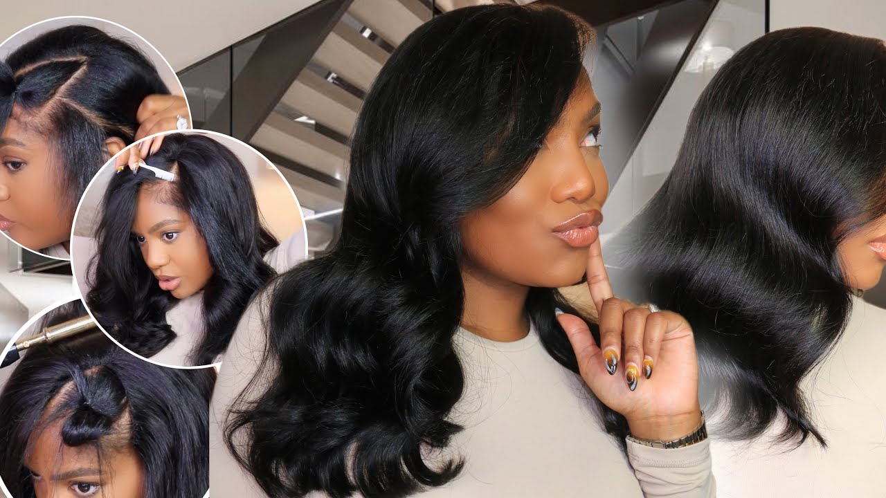 DEEP SIDE PART ON BOMBSHELL LAYERED BODY WAVE V-Part Unit! No Frontal ...