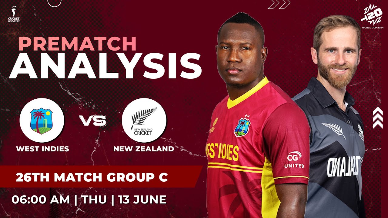 WI vs NZ 26th Match Prediction, T20 WC 2024 Group C WI vs NZ Dream11 ...