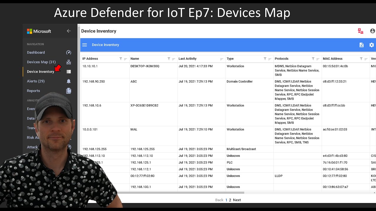 Azure Defender for IoT Ep 7: Device Inventory - YouTube