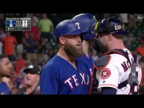 RANGERS VS ASTROS BENCH CLEARING BRAWL MAY 1 2017 - YouTube