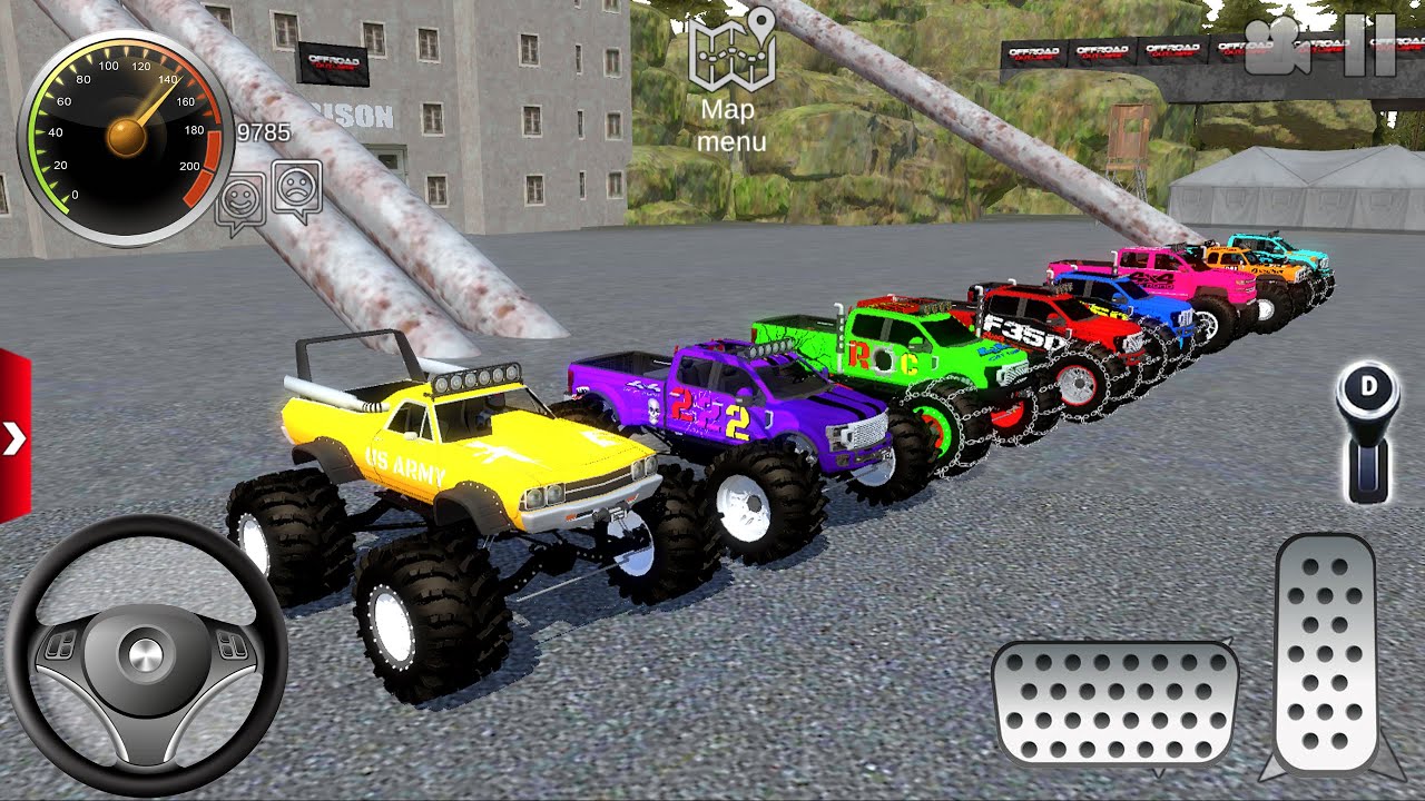 Juegos de Carros - Monster Truck 4x4 Cars driving Extreme Off-road #1 ...