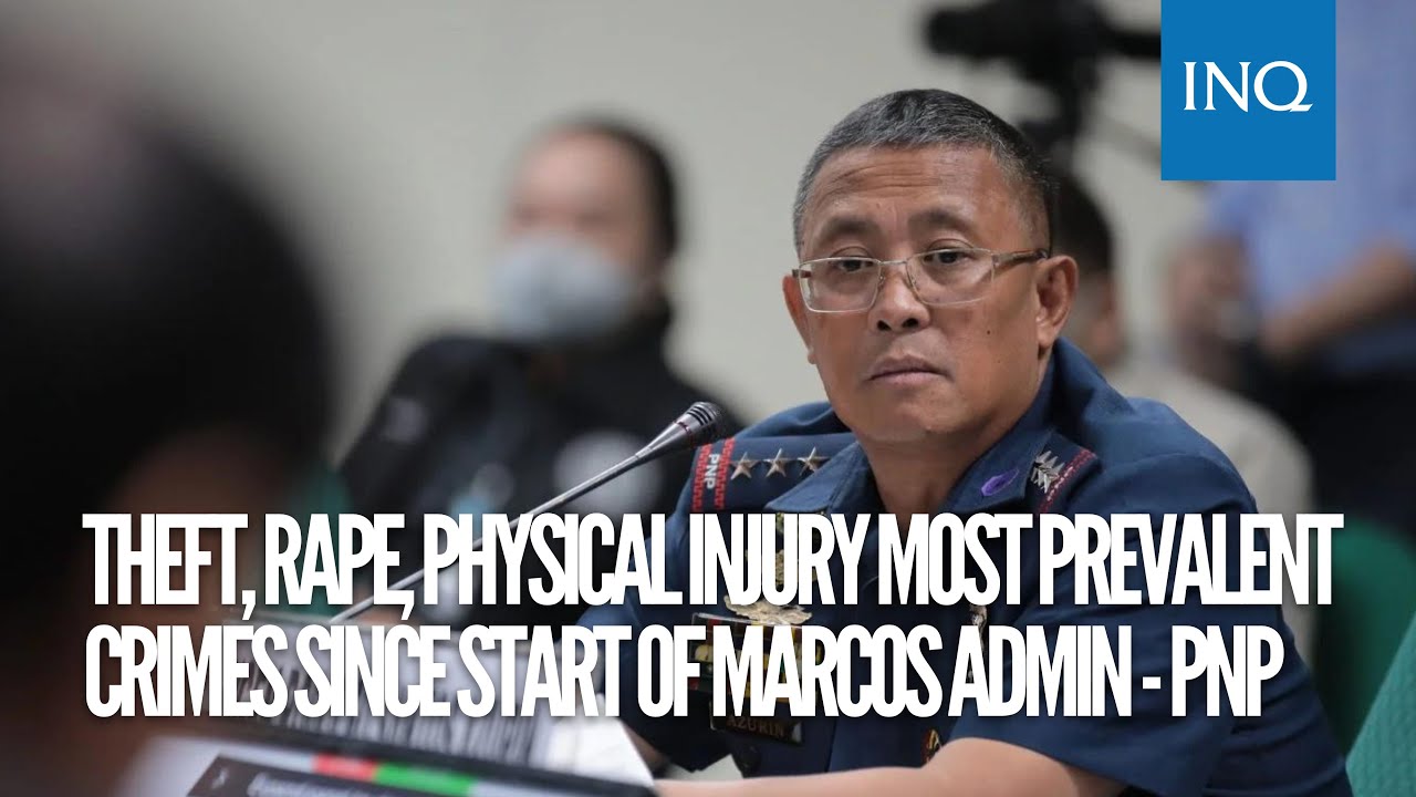 PNP: Theft, rape, physical injury most prevalent crimes since start of ...