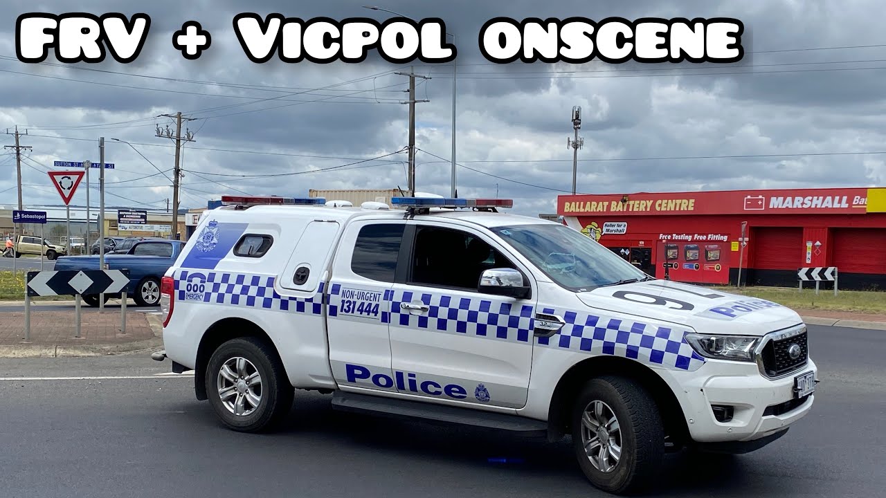 FRV P68 *SPARE* on scene + Victoria Police - Car Crash | Hit and Run ...