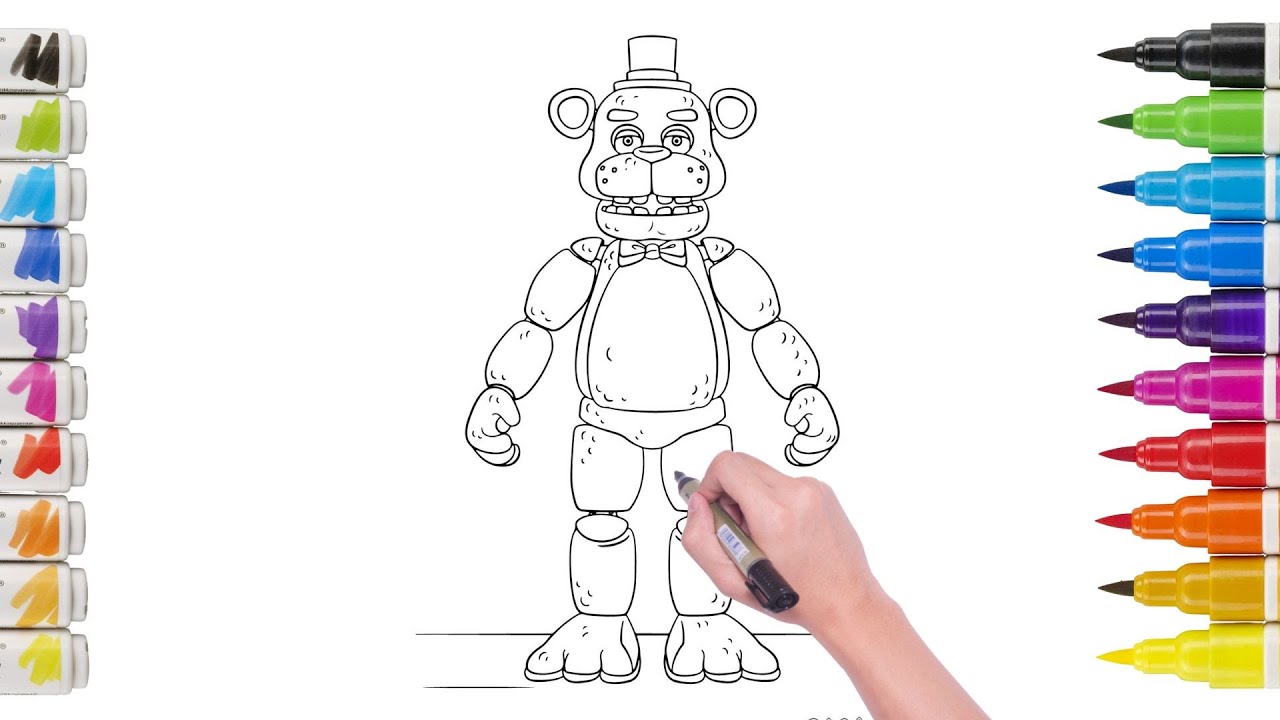 How to Coloring Freddy the Animatronic Easy | Inside Out 2 Best Moments ...