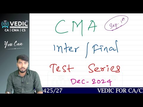 CMA Inter/ CMA Final Test Series #cmatestseries - YouTube