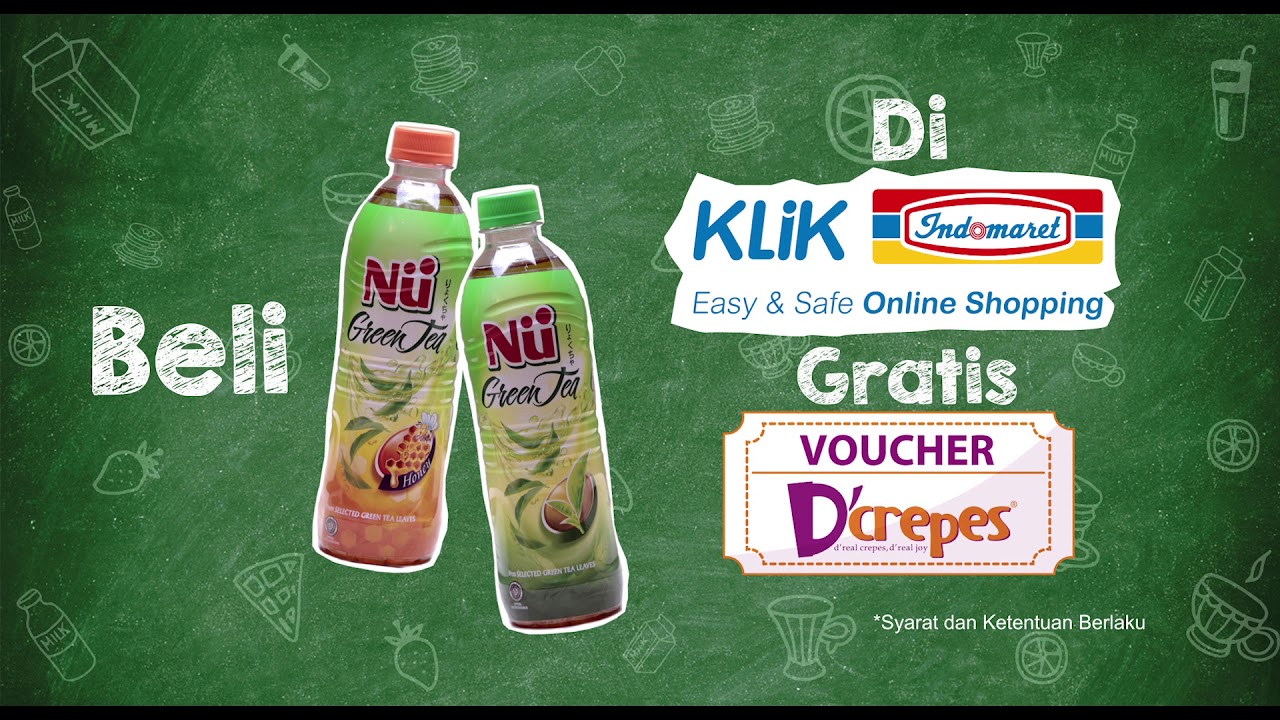 Iklan Nu Green Tea Gratis Voucher D'Crepes - TVC Indomaret - YouTube
