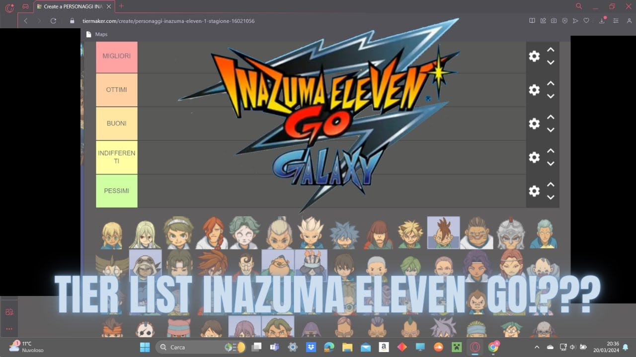 TIER LIST INAZUMA ELEVEN GO GALAXY!!! - YouTube