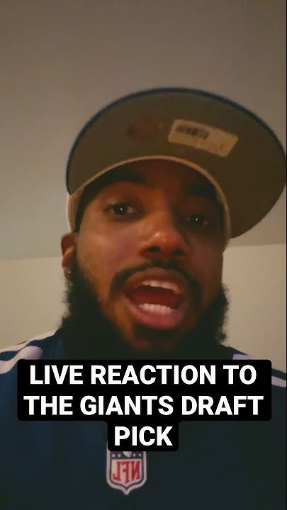 #giants NEW YORK GIANTS LIVE REACTION TO DRAFT PICK #24 #newyorkgiants #draft - YouTube