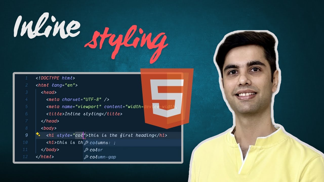 How to use style attribute in HTML - inline styling - YouTube