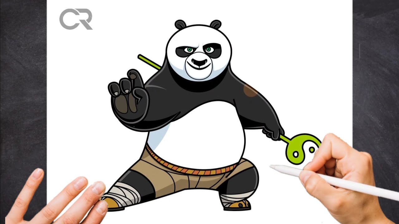 How To Draw KUNGFU PANDA 4 easy step by step - YouTube