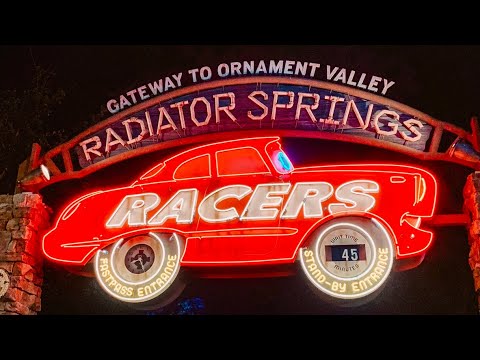 Radiator Springs Racers at NIGHT (CHRISTMAS!!!) HD - Disney California ...