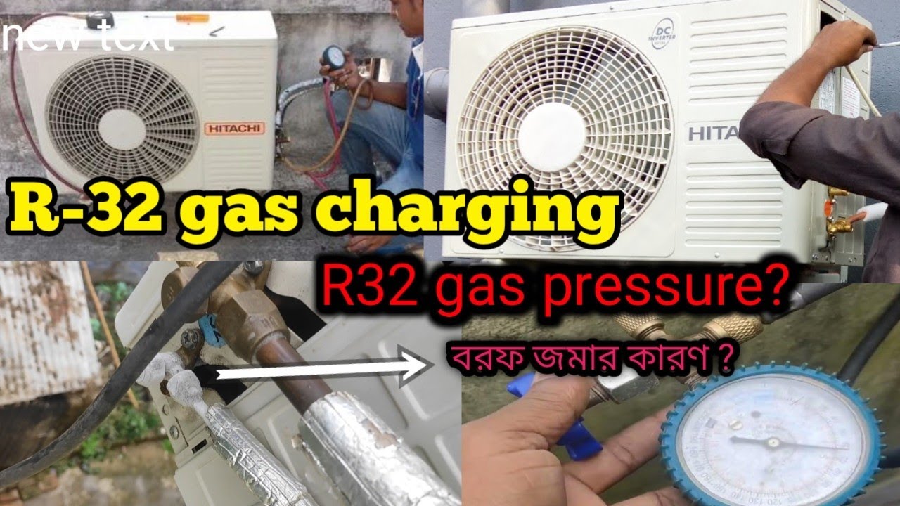 R-32 gas charge - YouTube