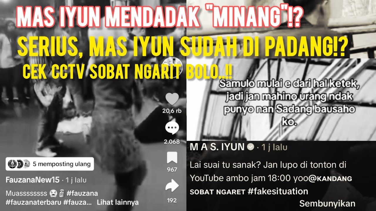 MAS IYUN MENDADAK MINANG!! SERIUS MAS IYUN SUDAH DI TANAH MINANG!? CEK ...