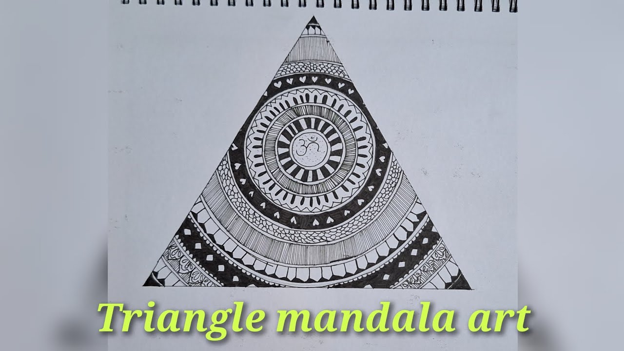 triangle mandala art | zentangle art | mandala art | drawing #drawing # ...
