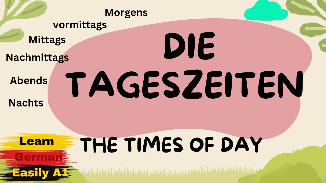 Learn German A1 | Tageszeiten | Times of the day | German Vocabulary ...