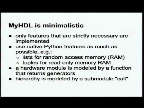 [PyConTW 2013] MyHDL designing digital hardware with Python by Jan Decaluwe - YouTube