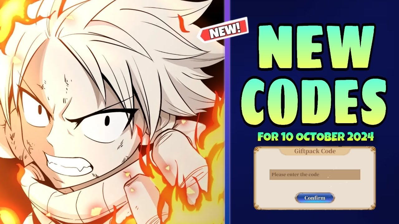 *New* Fairy Tail Fierce Fight Global Codes 10 October 2024 || Fairy ...