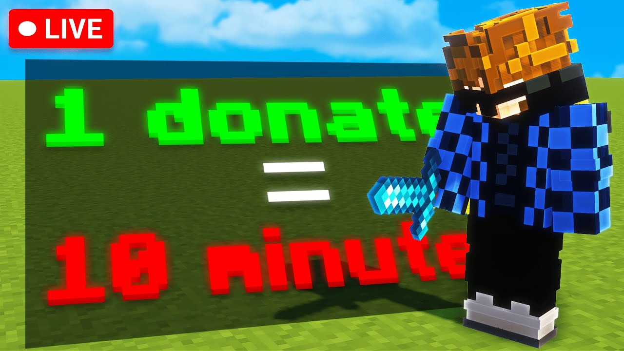 Minecraft But, Donate = Stream Longer PT.2 - YouTube