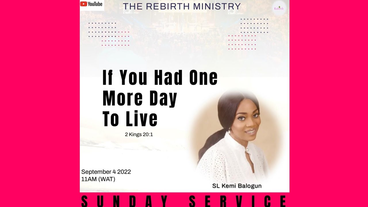 Sunday Service - If You Had One More Day To Live - YouTube