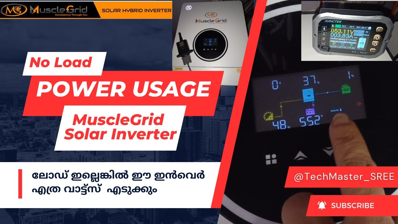 Find out- No Load Power consumption of MuscleGrid Hybrid Solar inverter ...