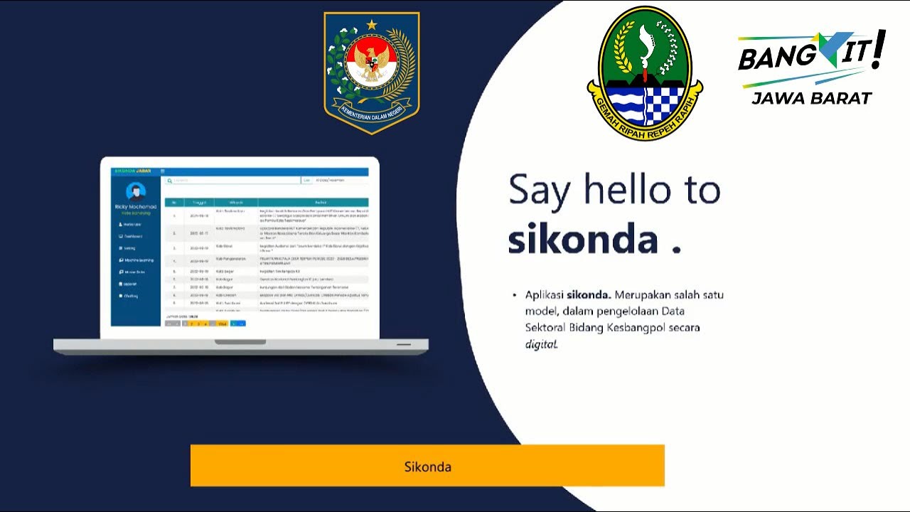 Sistem Informasi Situasi dan Kondisi Daerah (SIKONDA) - YouTube