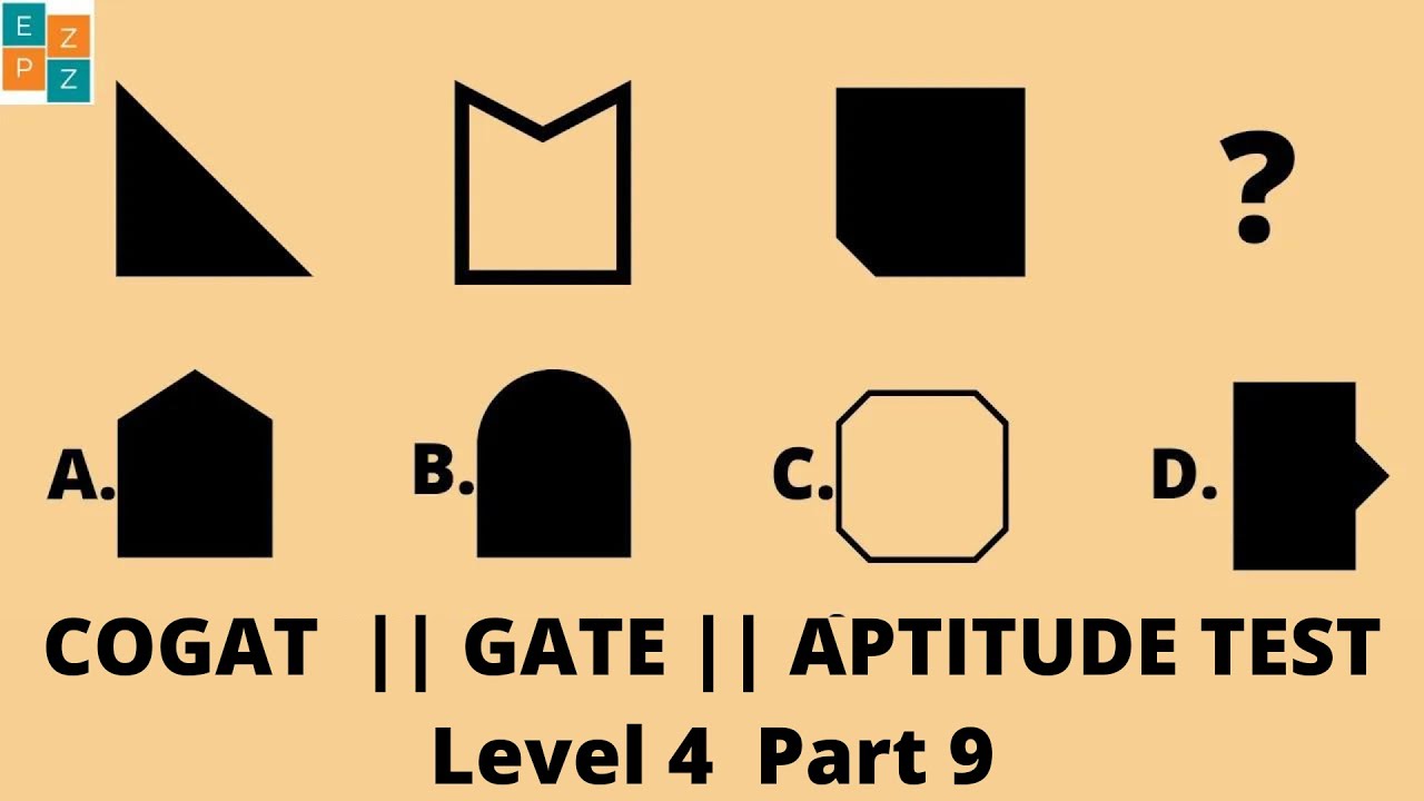 PRACTICE TEST LEVEL 4 PART 9 || COGAT || GATE || JOB APTITUDE TEST ...
