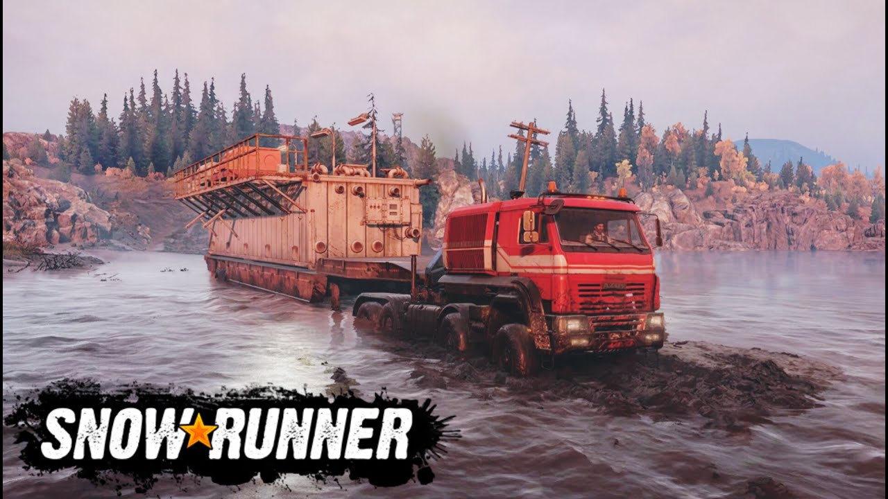 Transporting an Oversized Construction Trailer - SnowRunner | Easy ...