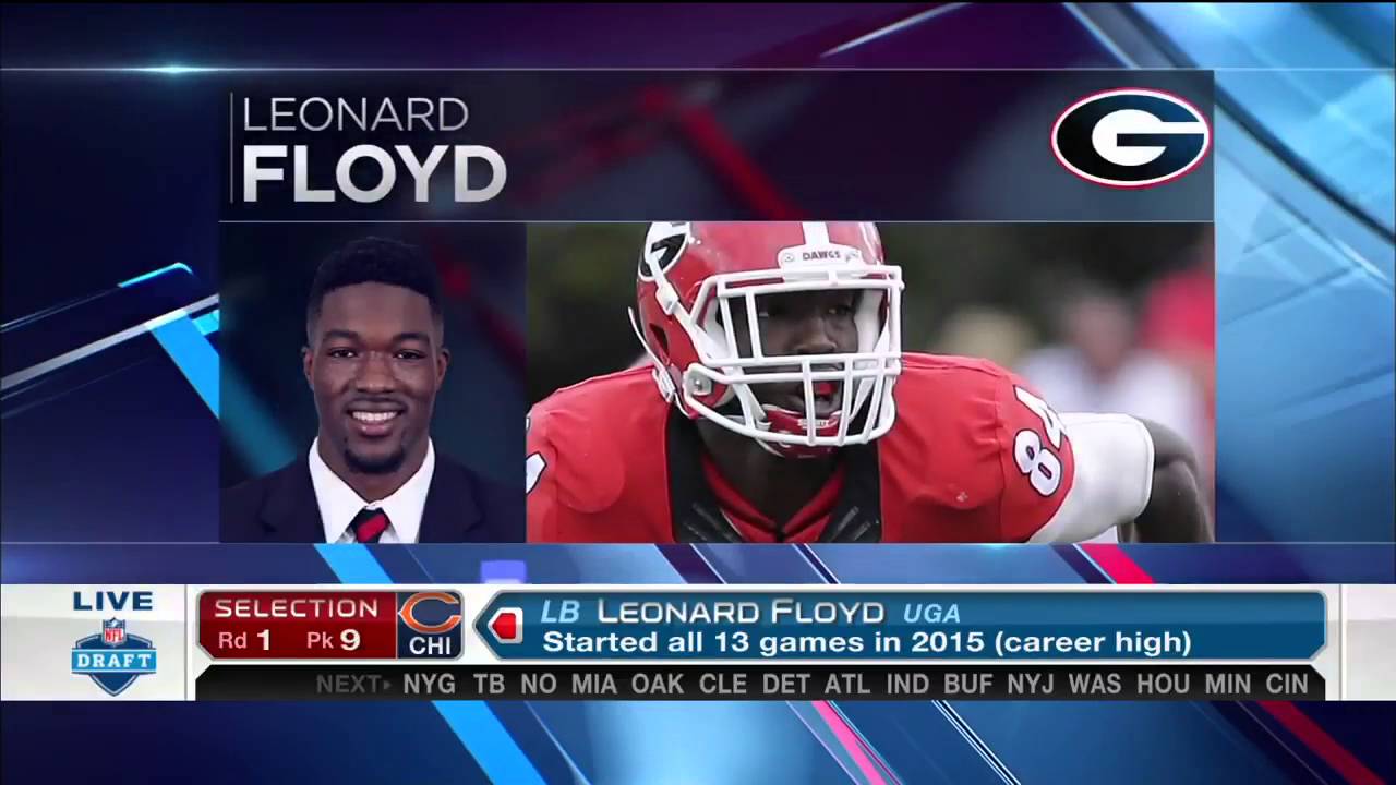 2016 NFL Draft Rd 1 Pk 9 | Chicago Bears Select OLB Leonard Floyd - YouTube