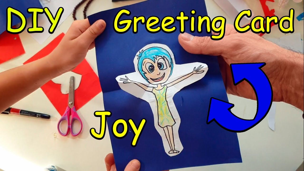 DIY Joy Greeting Card from Inside Out! Fun Craft for Kids! - YouTube